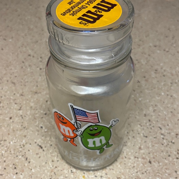 M&M'S | Other | Mms 983 Olympic Glass Jar With Orange And Green ...